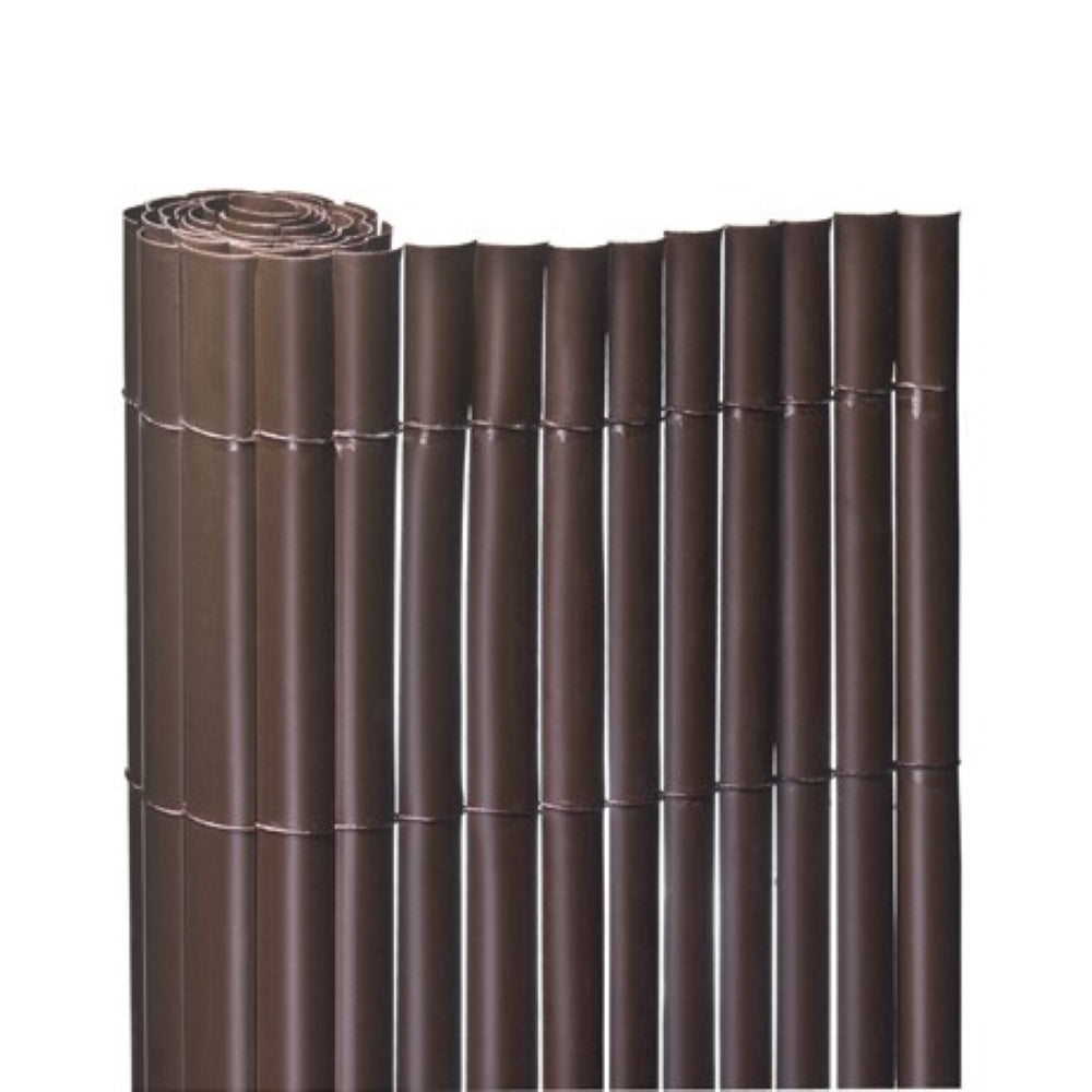 Caniço PVC Vedação Meia Cana 1x5m Castanho – Saniluz
